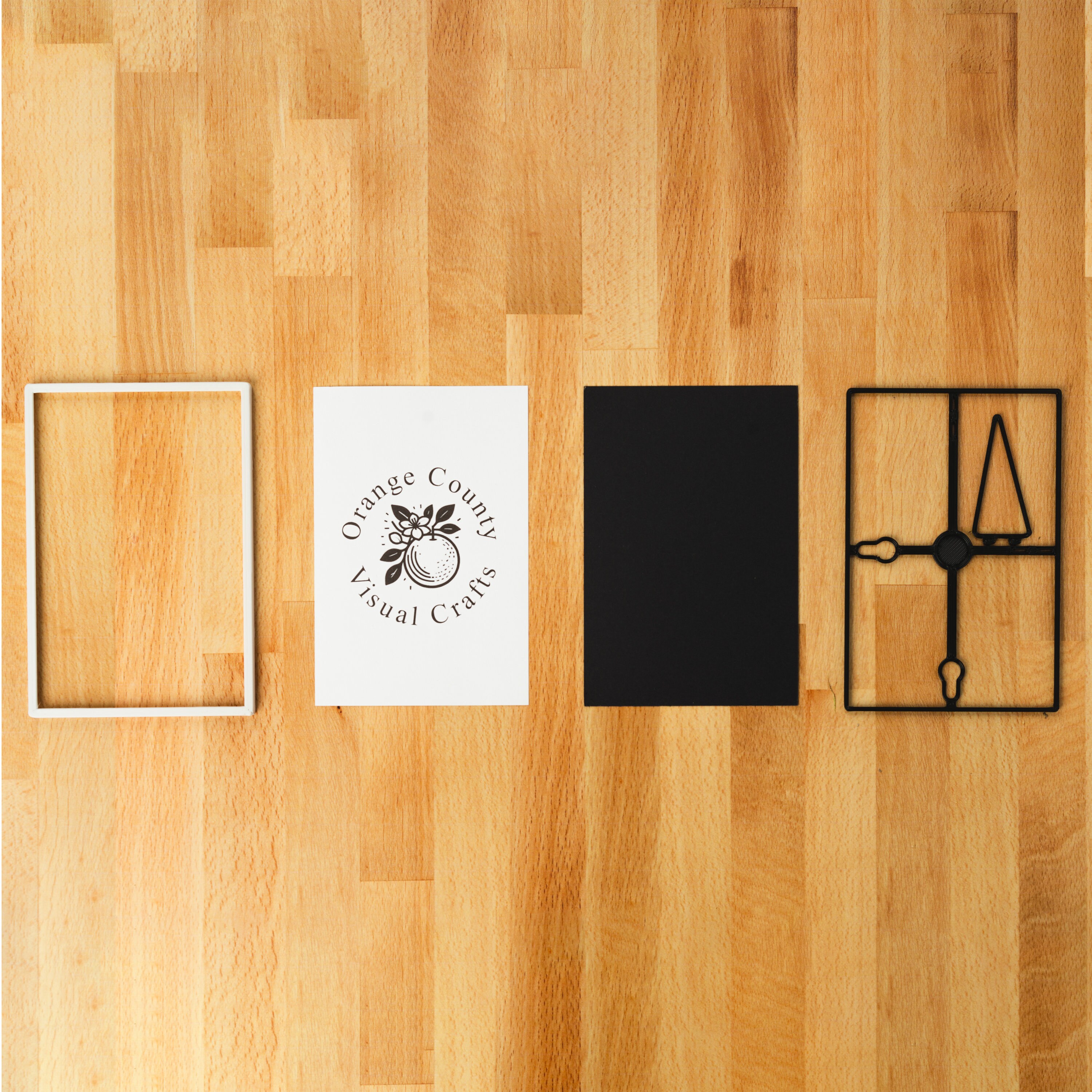 White 3D Printed 4x6 Minimal Low Profile Magnetic Photo Frame ...