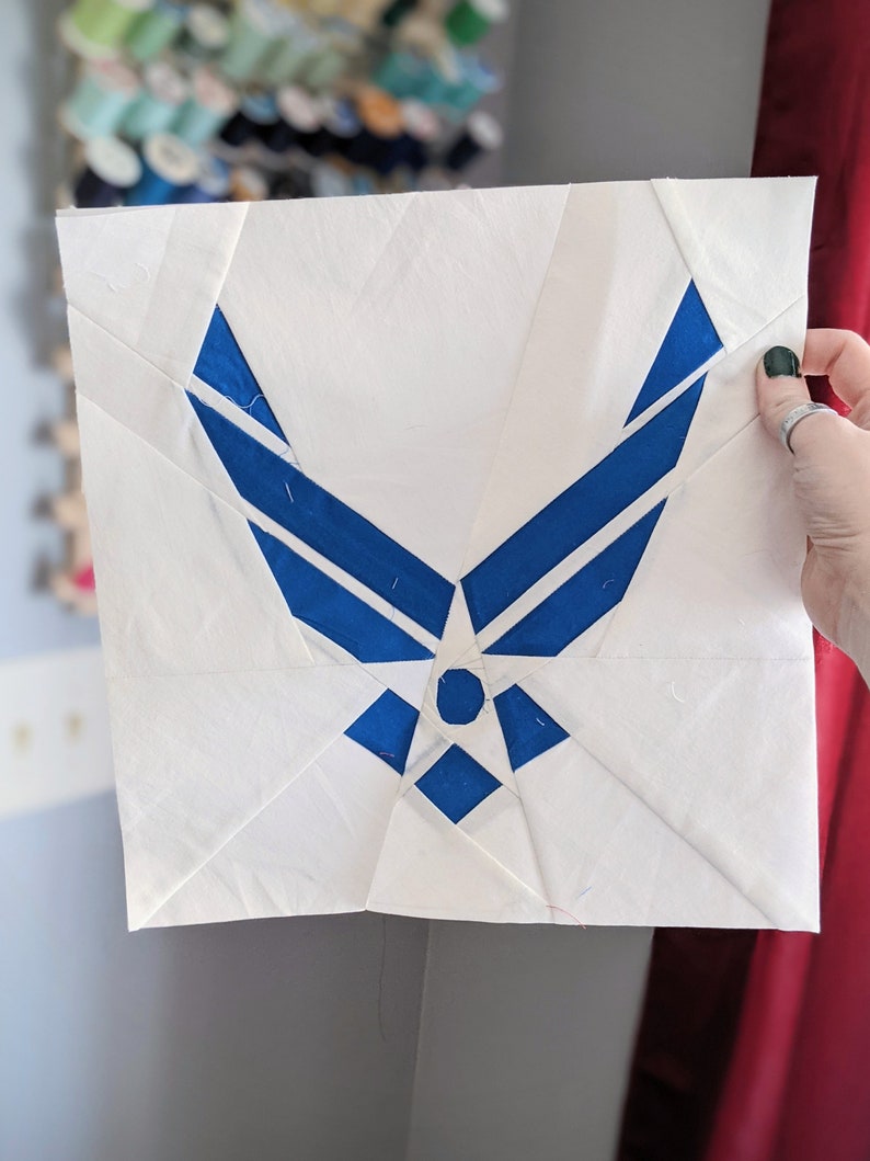 US Air Force Foundation Paper Piecing Quilt Block Pattern, Military ...