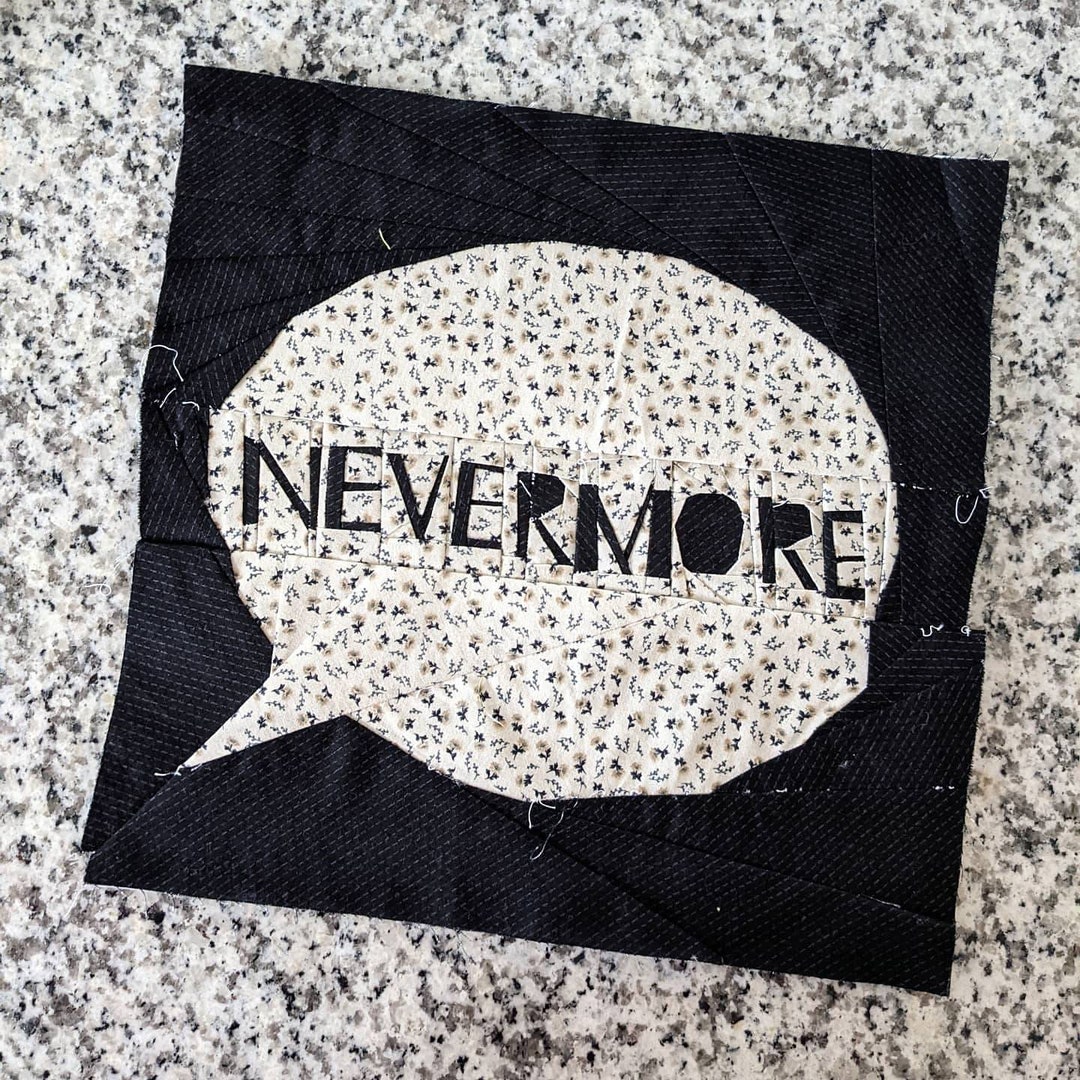 Quoth the Raven Nevermore Foundation Paper Piecing Quilt Block Pattern ...