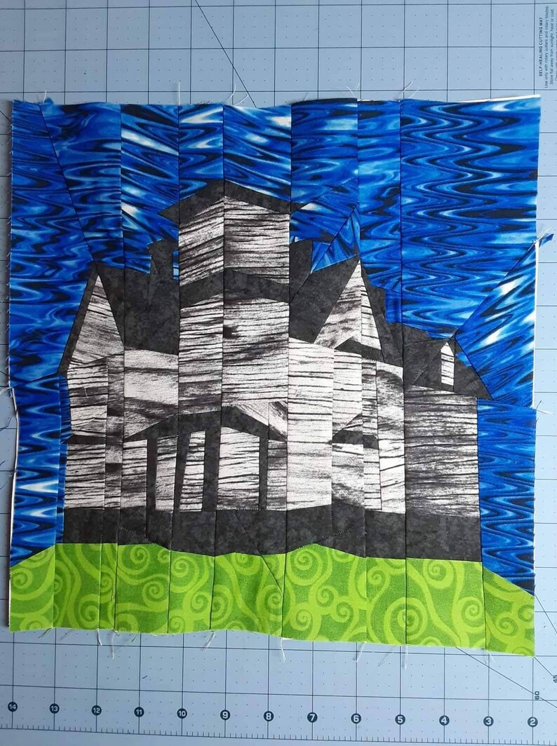 The Fall of the House of Usher Foundation Paper Piecing Quilt Block ...