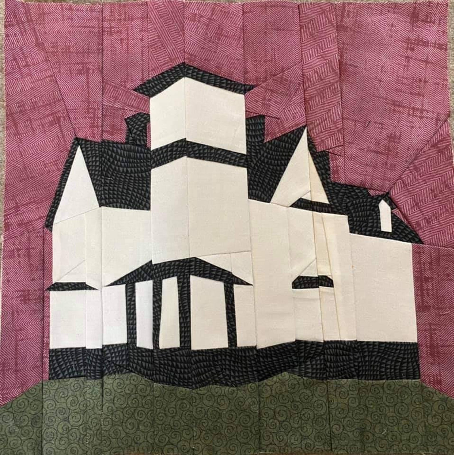 The Fall of the House of Usher Foundation Paper Piecing Quilt Block ...