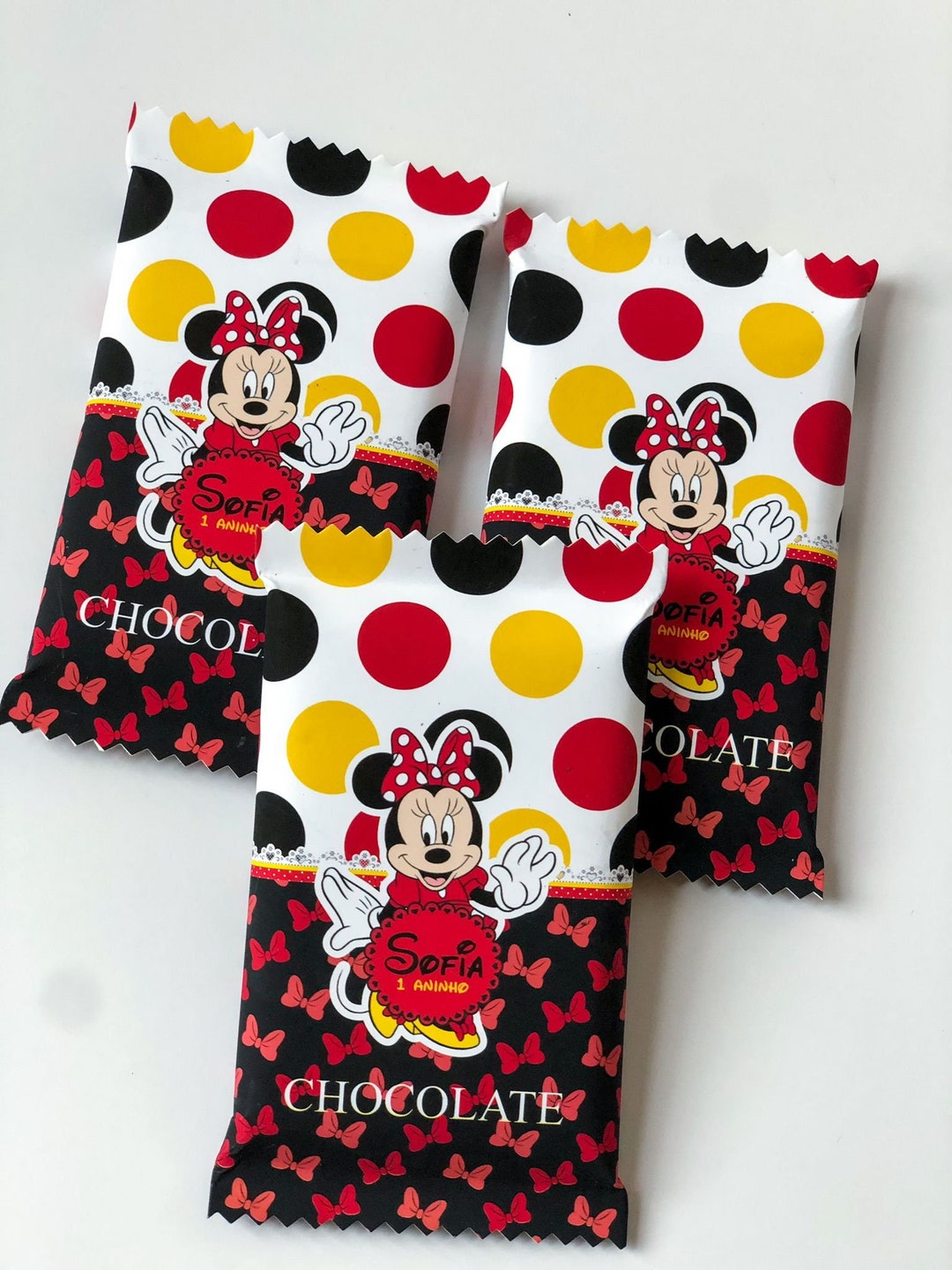Minnie Mouse Kit Kat Chocolate Favors, Minnie Mouse Favor Bags, Minnie ...