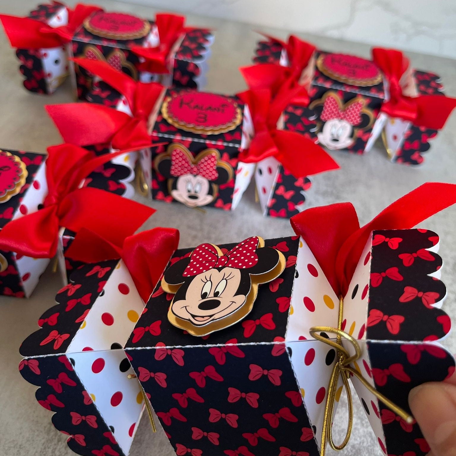Minnie Mouse Candy Favor Box Minnie Mouse Favor Bags Minnie - Etsy