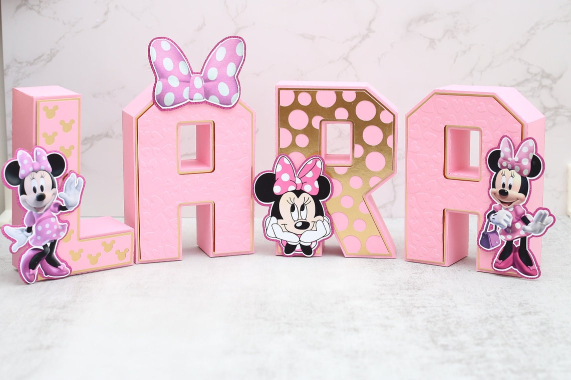 Minnie Mouse 3D Letters Minnie Mouse First Birthday Minnie | Etsy