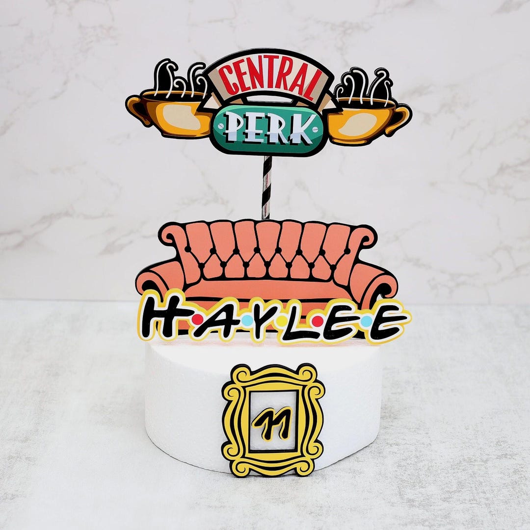 Friends Cake Topper - Central Perk Birthday Party Decor - Personalized ...
