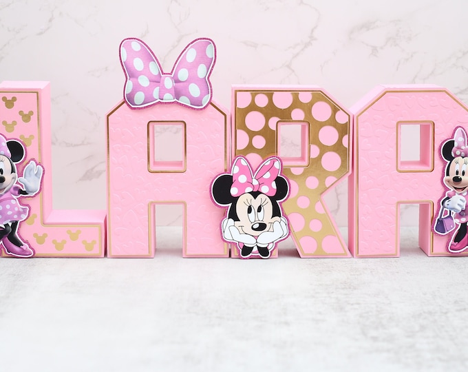 Minnie Mouse 3D Letters, Minnie Mouse First Birthday, Minnie Mouse ...
