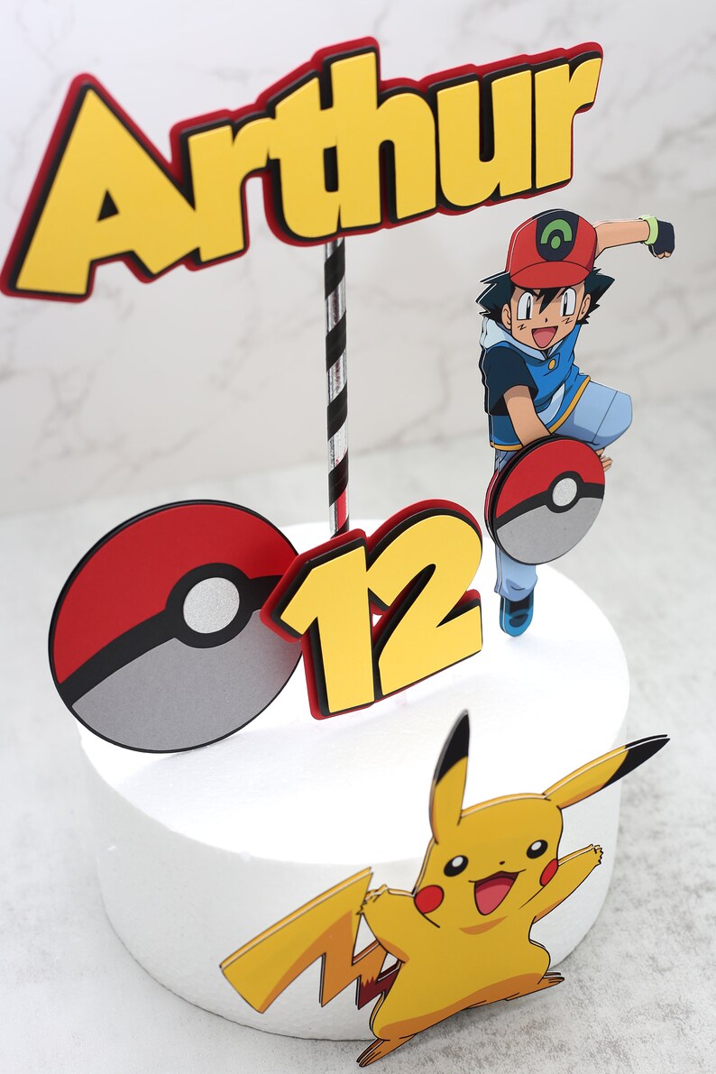 Unique Pikachu Theme Cake Topper Pikachu Party Pikachu - Etsy