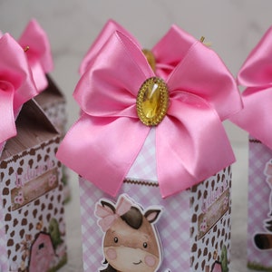 Farm Favor Box, Farm Milk Box, Farm Party Decorations, Farm Gift Bags ...