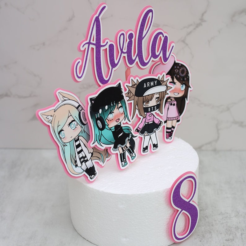 Gacha life Cake Topper Gacha Life personalized cake topper - Etsy España