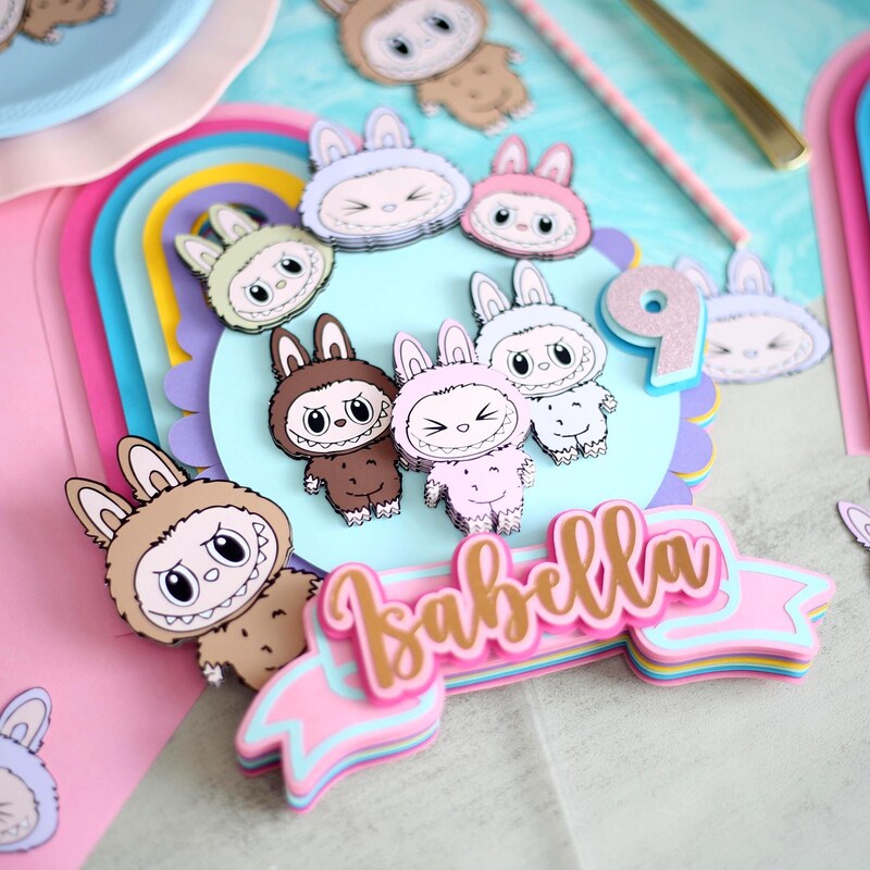 Labubu Cake Toppers - Etsy