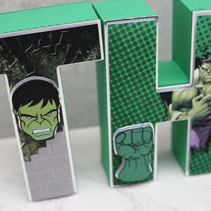 Hulk 3D Letters, Hulk First Birthday, Hulk Theme, Free Standing Hulk ...