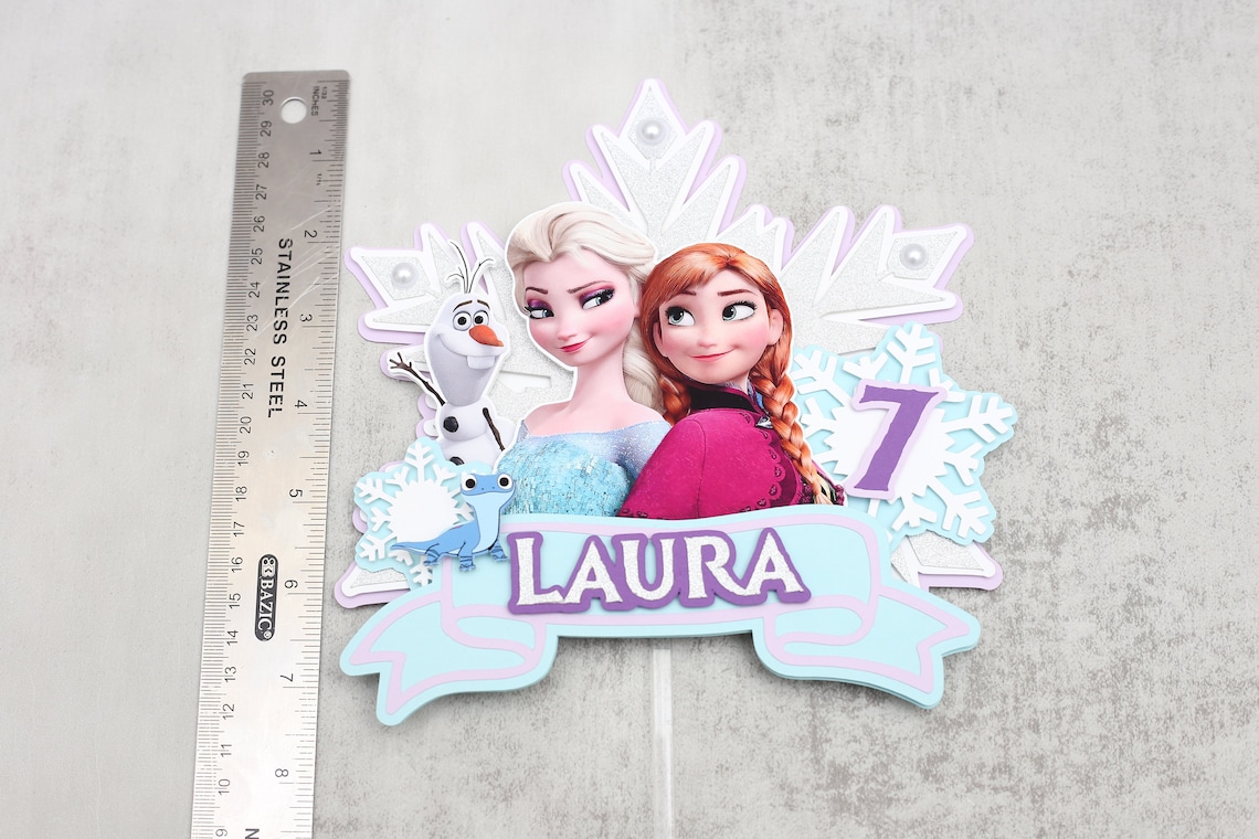 Frozen Cake Topper Frozen Inspired Cake Topper Personalized - Etsy