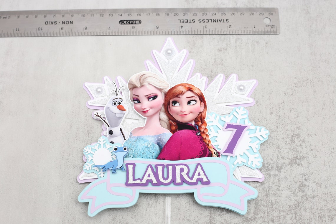 Frozen Cake Topper Frozen Inspired Cake Topper Personalized - Etsy