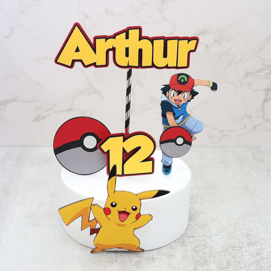 Unique Pikachu Theme Cake Topper, Pikachu Party, Pikachu Birthday ...