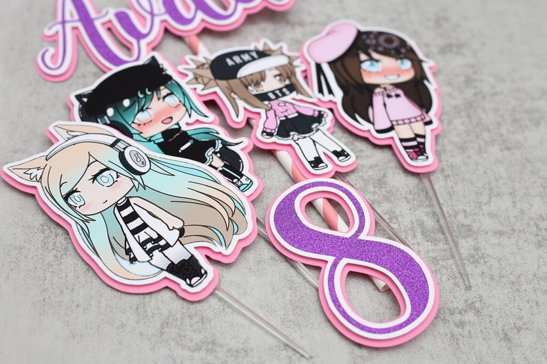 Gacha Life Cake Topper Gacha Life Personalized Cake Topper | Etsy