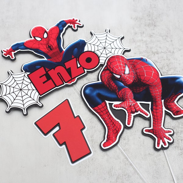 Spiderman Layered Cake Topper Svg - Etsy