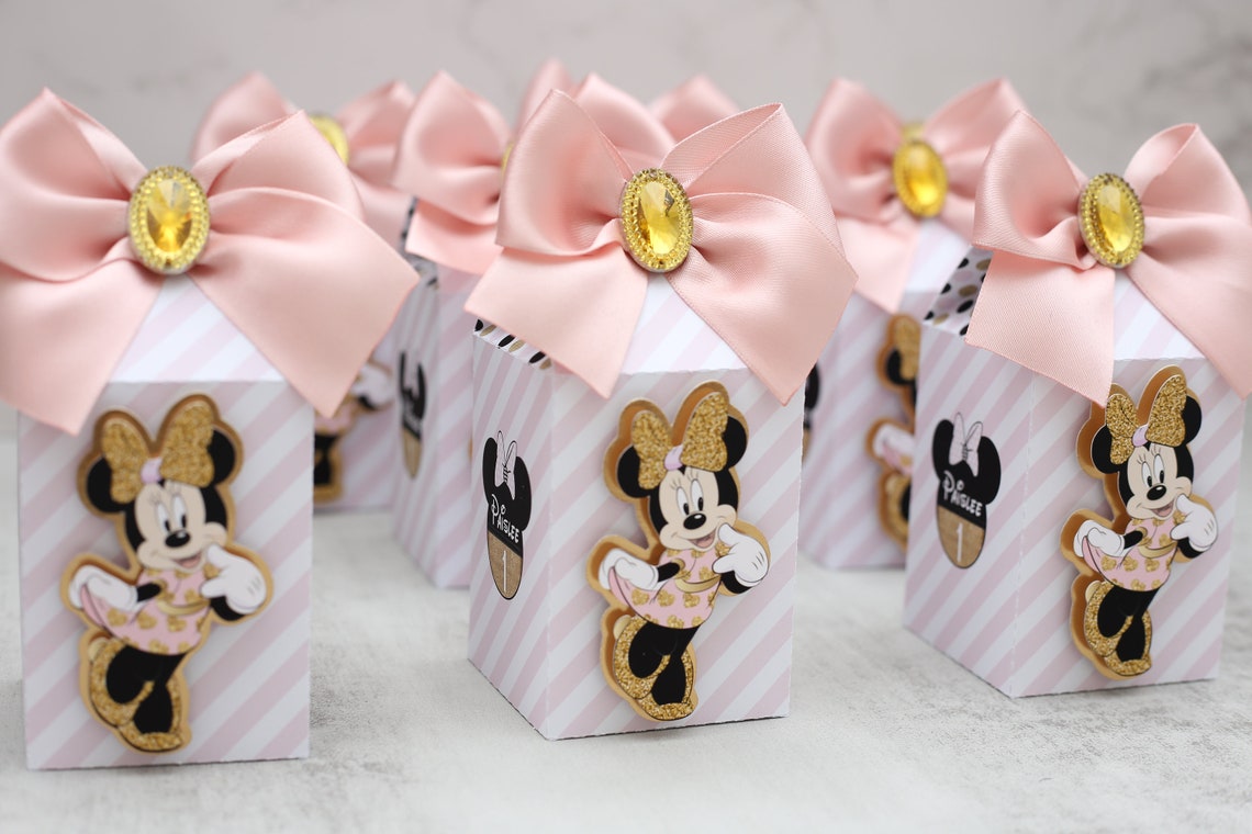 Minnie Mouse Favor Box, Minnie Mouse Favor Bags, Minnie Mouse Party ...