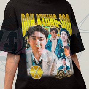 EXO D.O Do Kyung-soo Retro 90s Bootleg T-shirt Kpop Shirt Kpop Merch ...