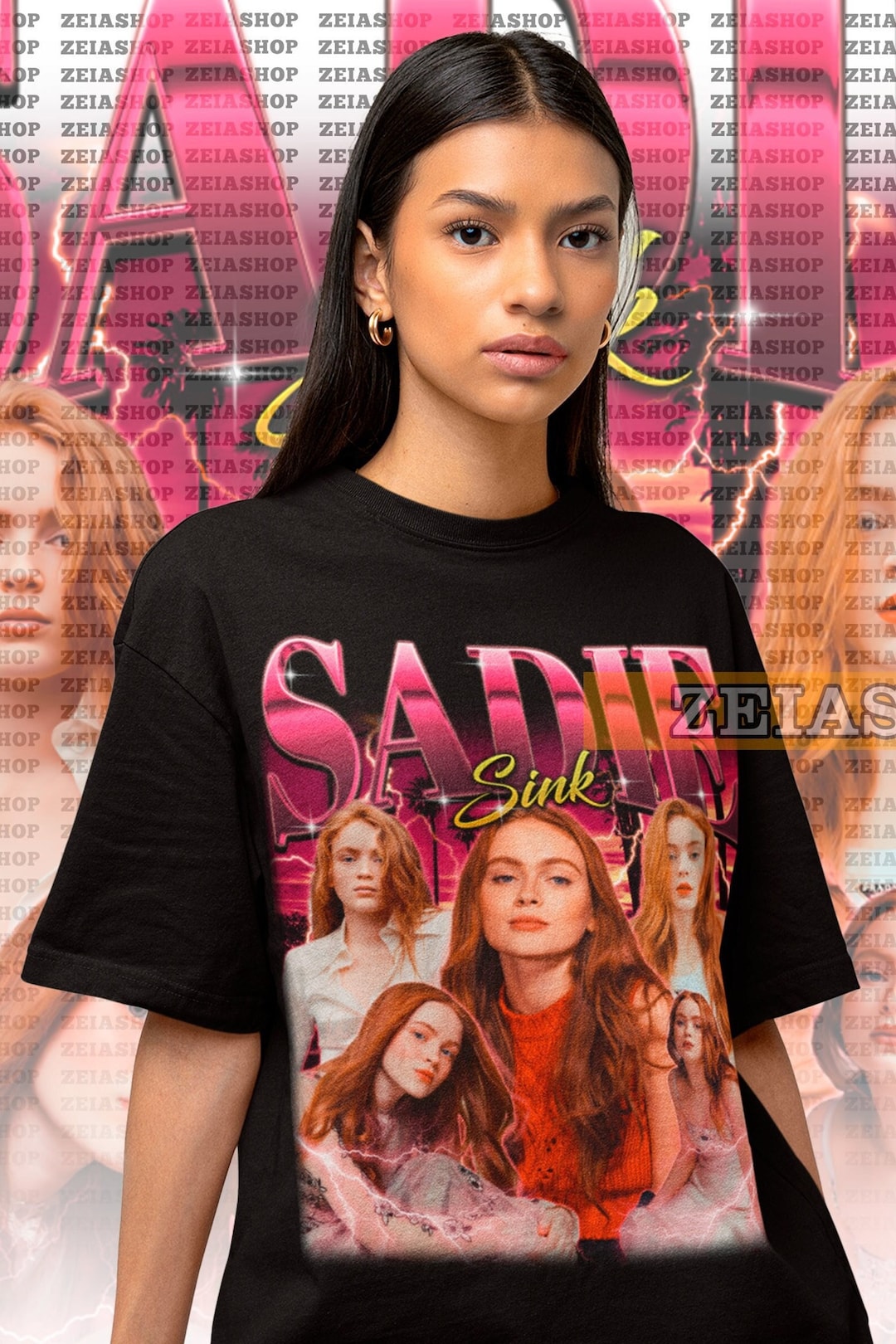 Sadie Sink Retro Shirt, Sadie Sink Sweater, Sadie Sink Homage, Sadie ...
