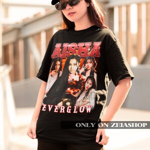 Everglow Aisha Retro 90s Bootleg T-shirt Kpop Shirt Kpop Merch Kpop ...