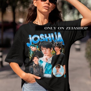 Seventeen Joshua Retro 90s T-shirt Seventeen Kpop Tee Kpop Merch Kpop ...