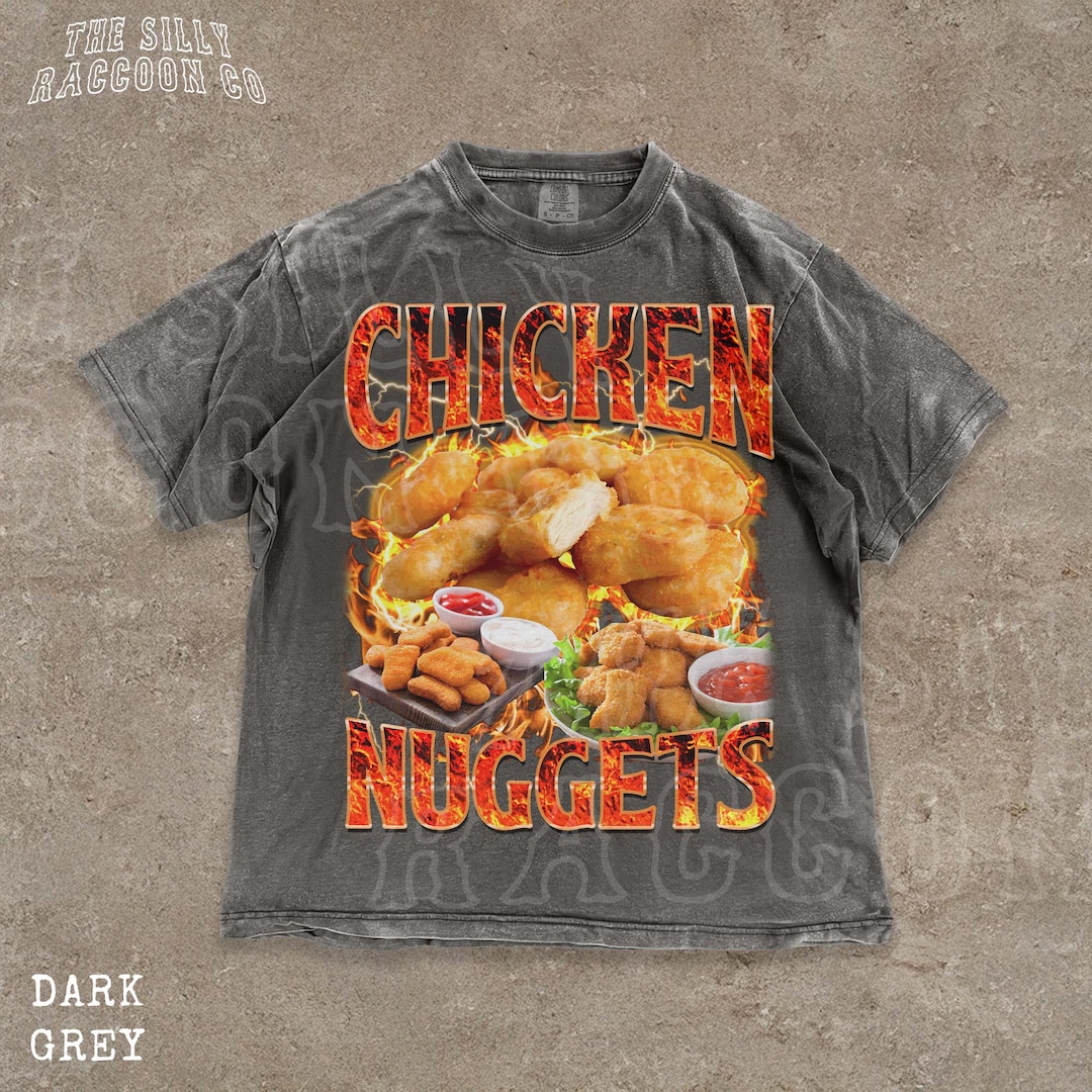 Chicken Nuggets Vintage 90s Bootleg Graphic T-shirt for Men Women ...