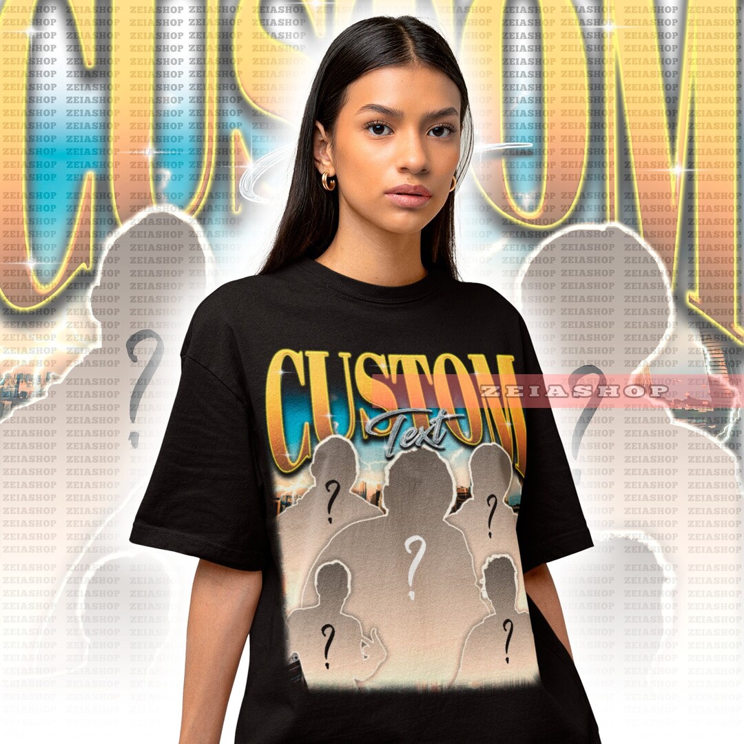 Custom Retro Bootleg Shirt from Photo, Personalized Vintage Graphic 90s ...
