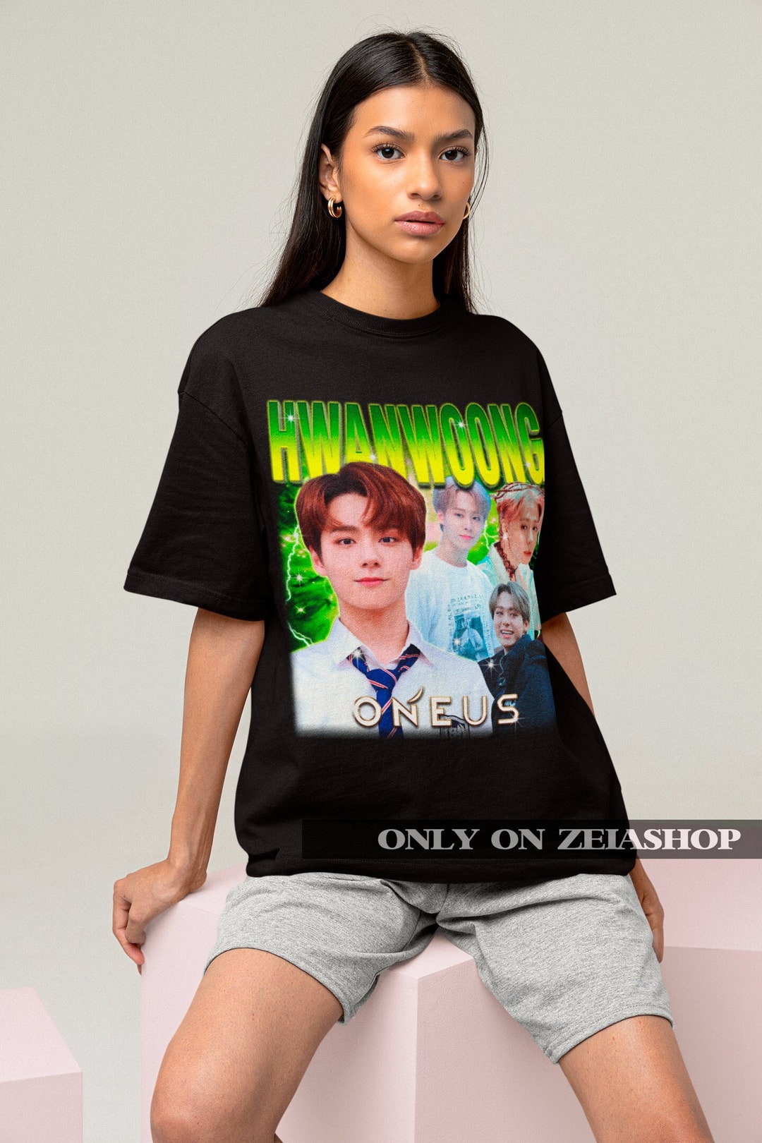 ONEUS Hwanwoong Retro 90s Bootleg Shirt Kpop T-shirt Oneus Shirt Kpop ...