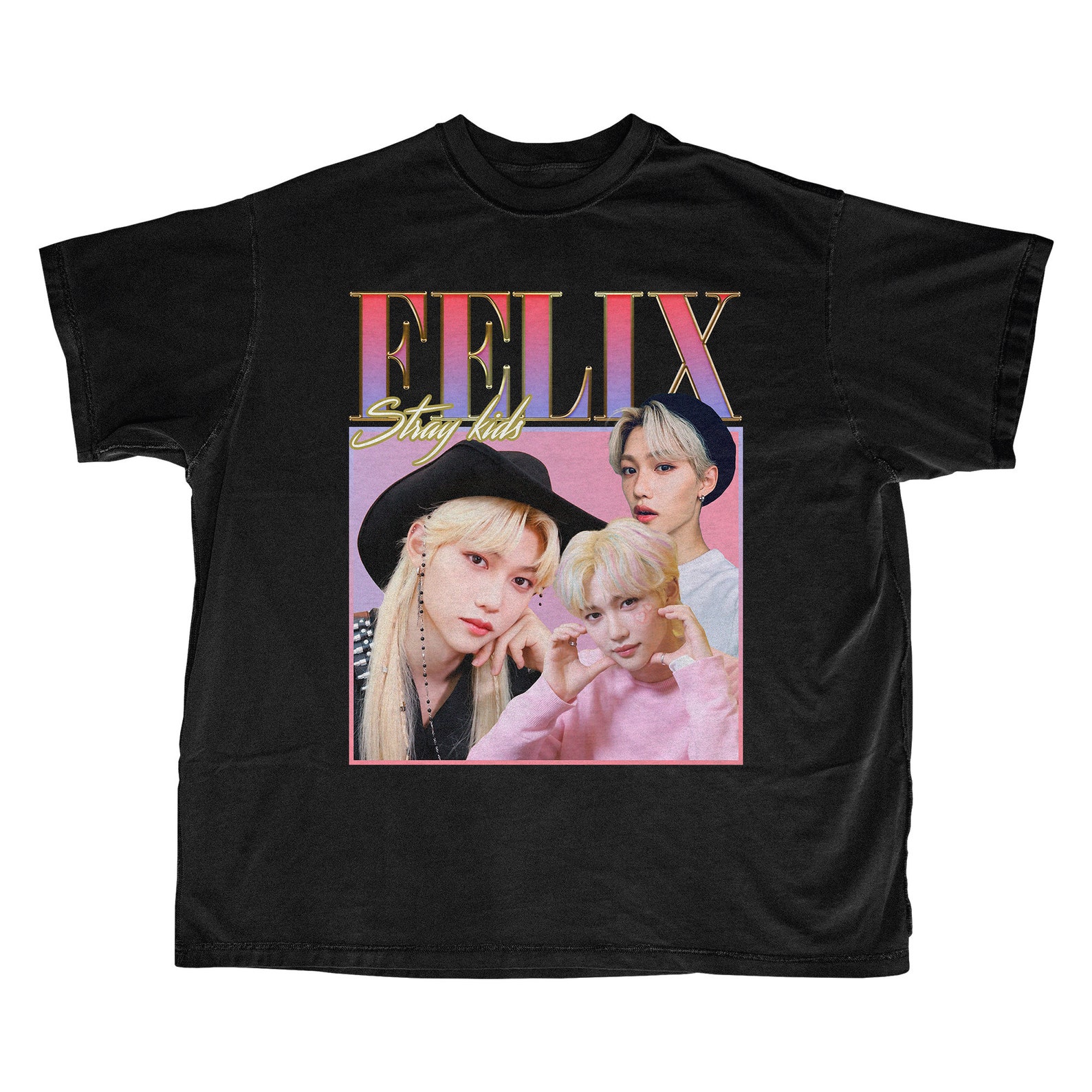 Stray Kids Felix Retro Vintage Tee Kpop T-shirt Stray Kids - Etsy