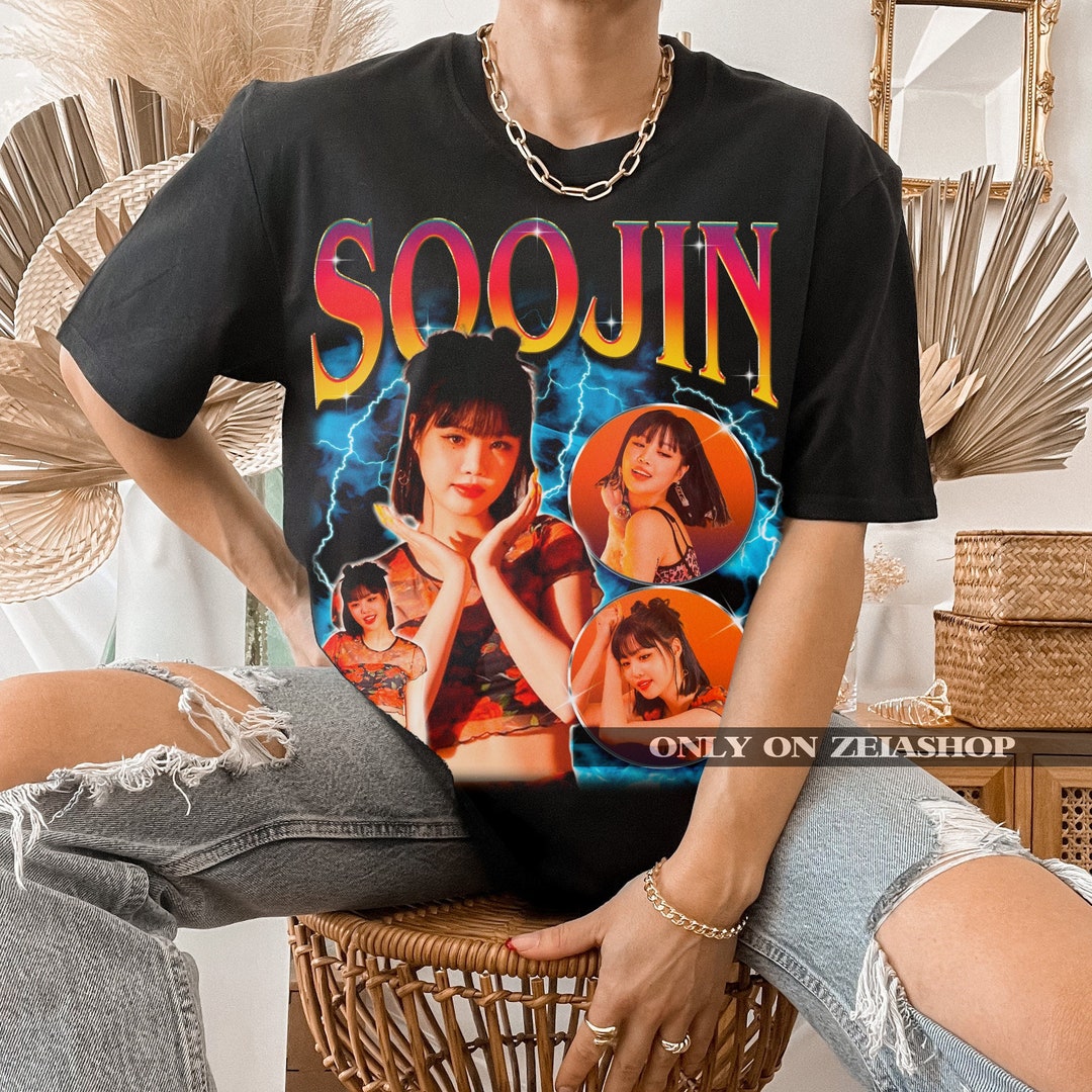 Gidle Soojin Bootleg Graphic Tee: Essential K-pop Fanwear Kpop Merch ...