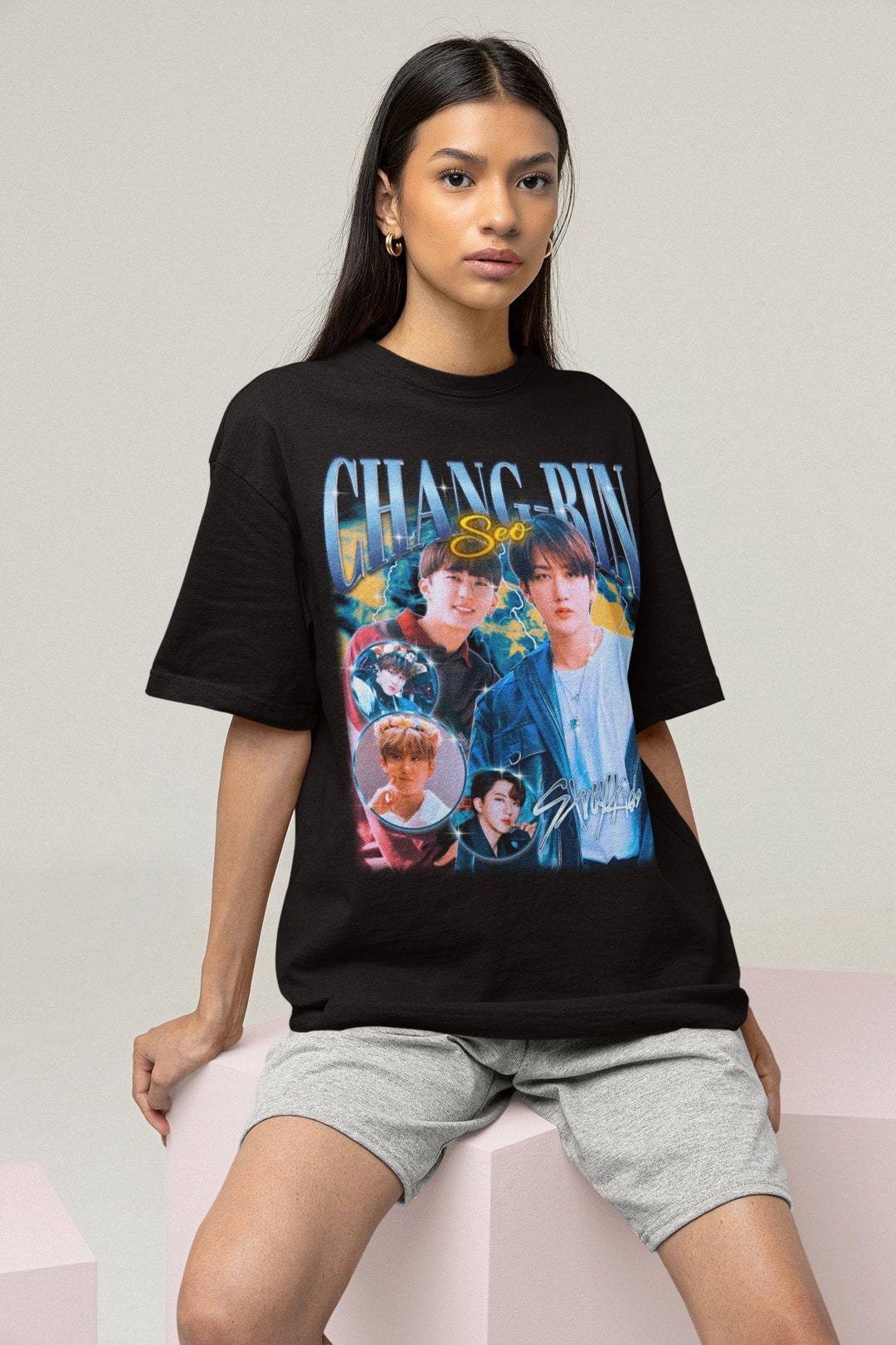 Stray Kids Changbin Retro Bootleg T-shirt Stray Kids Shirt Kpop Tshirt ...