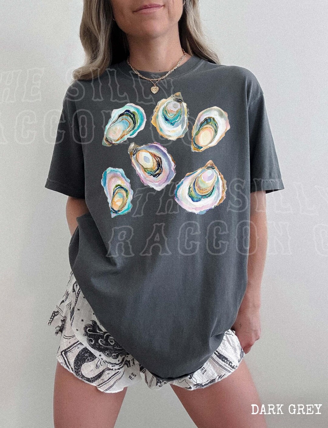 Coastal Oyster Shirt Watercolor Seafood Graphic Tee Oyster Lover Gift ...
