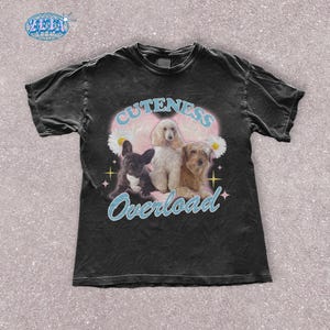 Retro Y2K Dogs T-shirt Cuteness Overload Puppies Graphic T-shirt for ...