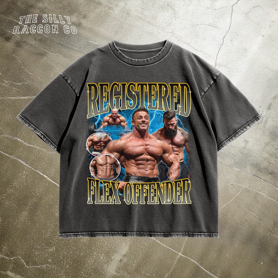 Funny Bodybuilding Shirt | Registered Flex Offender Meme T-shirt | Sarcastic Weightlifting Shirt ...