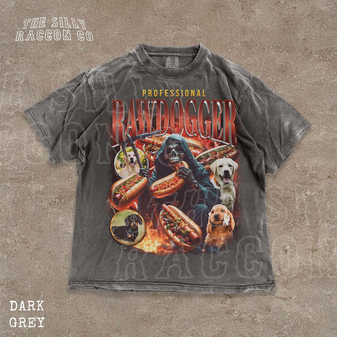 Cursed Hot Dog Shirt, Professional Rawdogger Funny Meme Tee, Vintage ...
