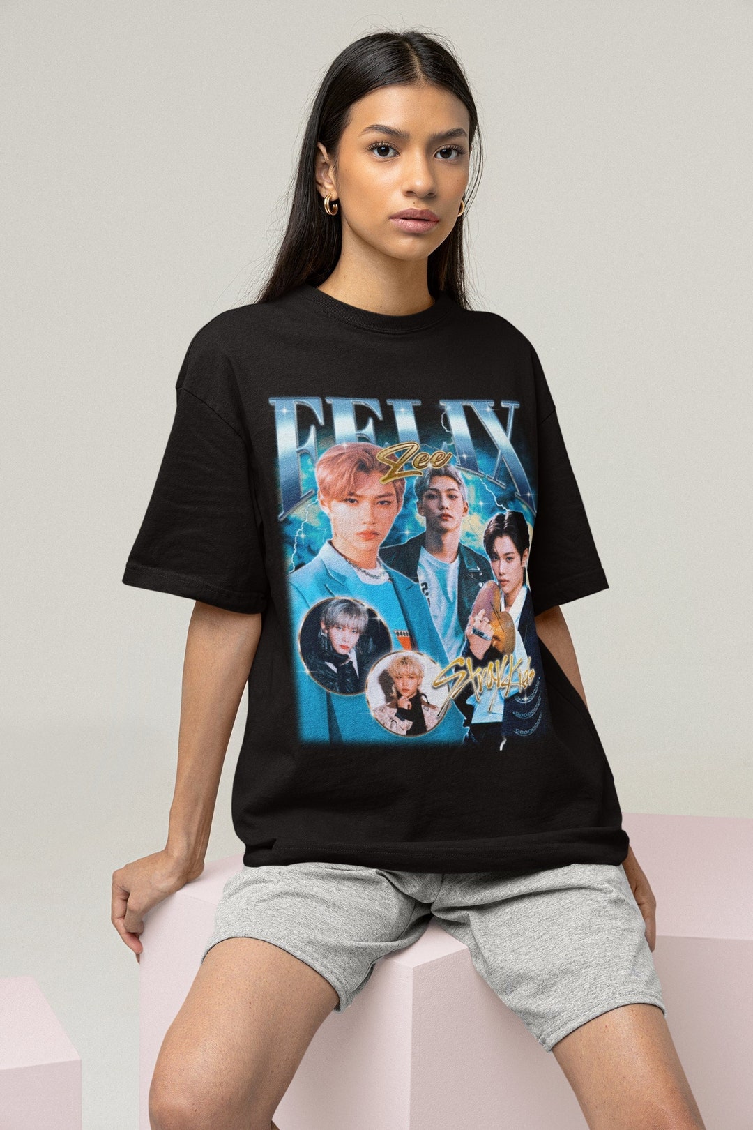 Stray Kids Felix Retro Bootleg T-shirt - Stray Kids Shirt - Kpop Tshirt ...