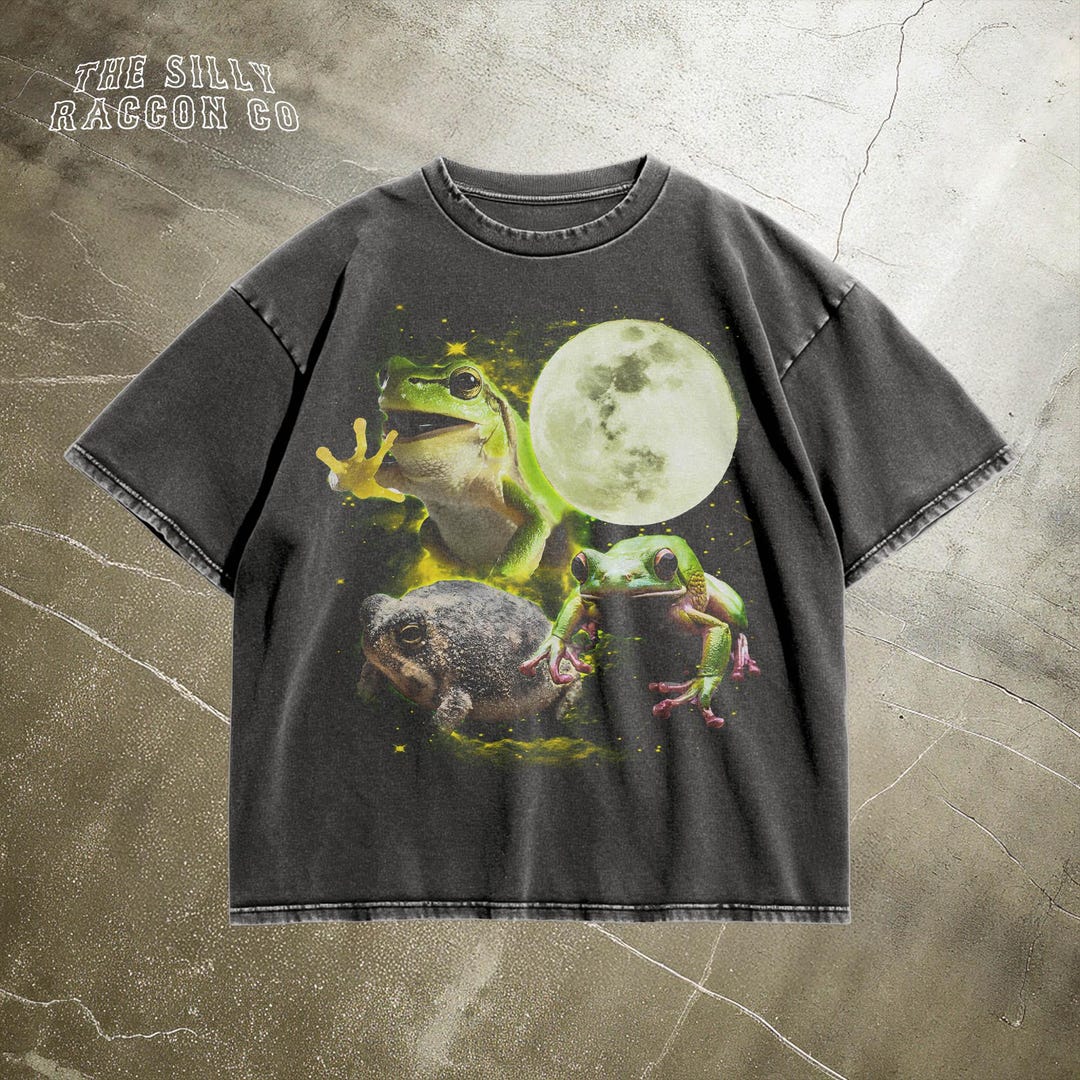 Frog Shirt Vintage Moon Phase T-shirt Naturecore Tee Cottagecore Frog ...