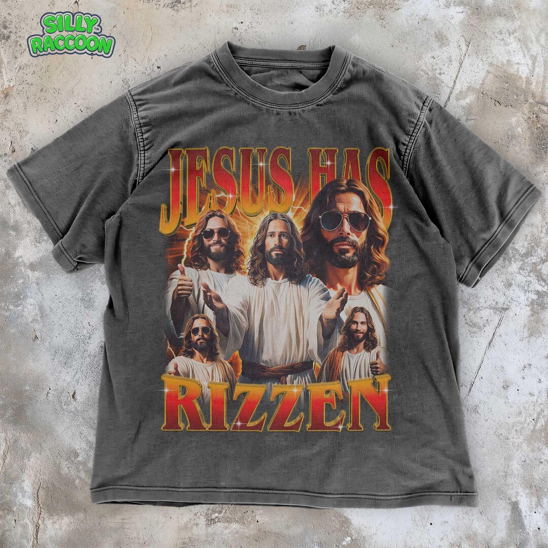 Vintage Jesus Has Rizzen Shirt Retro Christian Humor T-shirt Easter ...