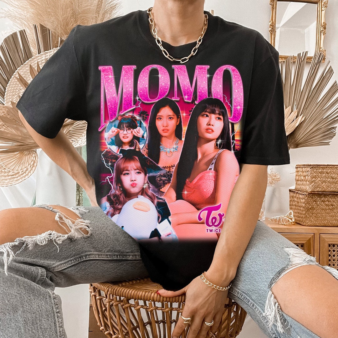 Twice Momo Retro Bootleg T Shirt Twice Shirt Kpop Shirt Kpop Merch Twice Clothing Kpop T For