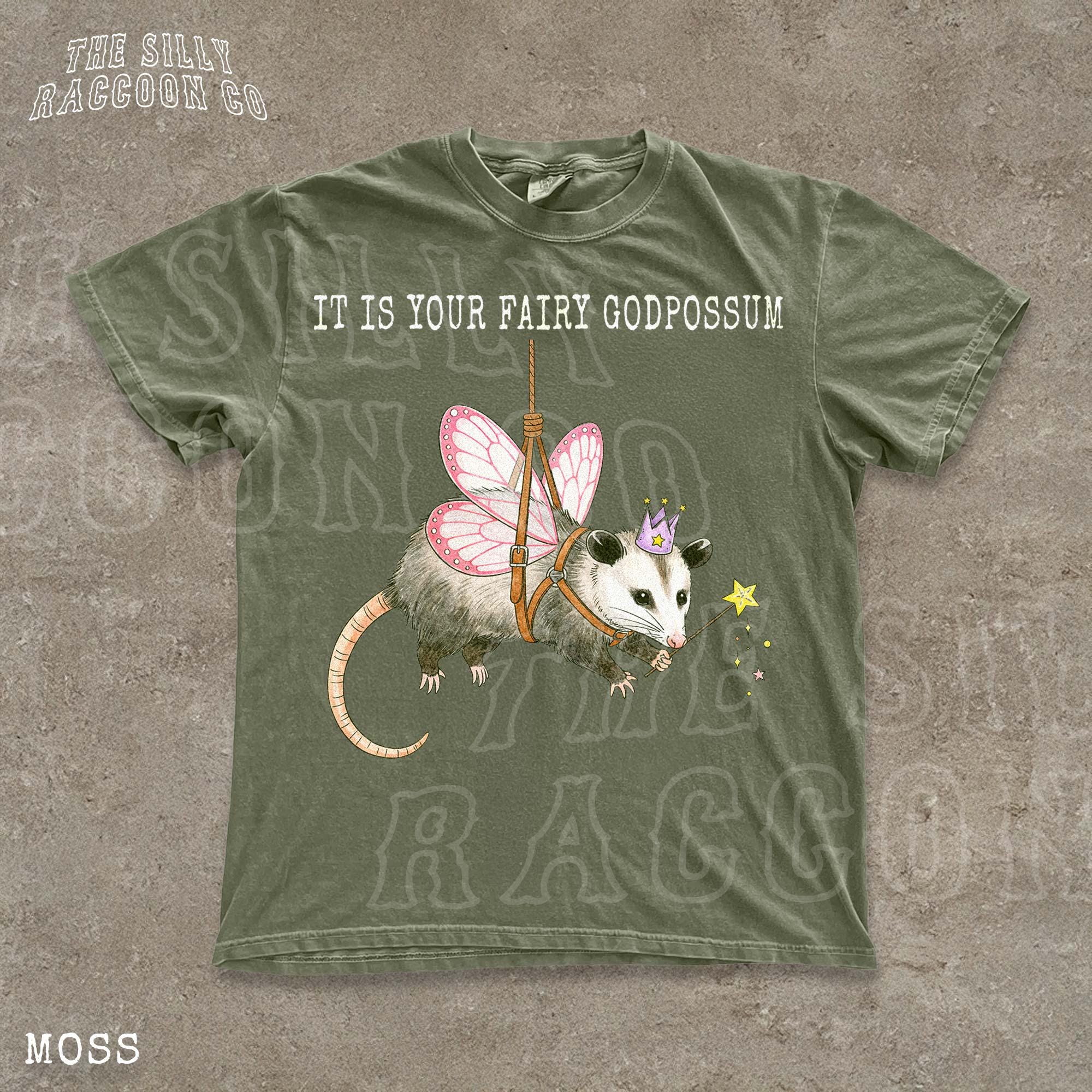 Funny Possum Meme Shirt for Men Women It is Your Fairy Godpossum Tee ...
