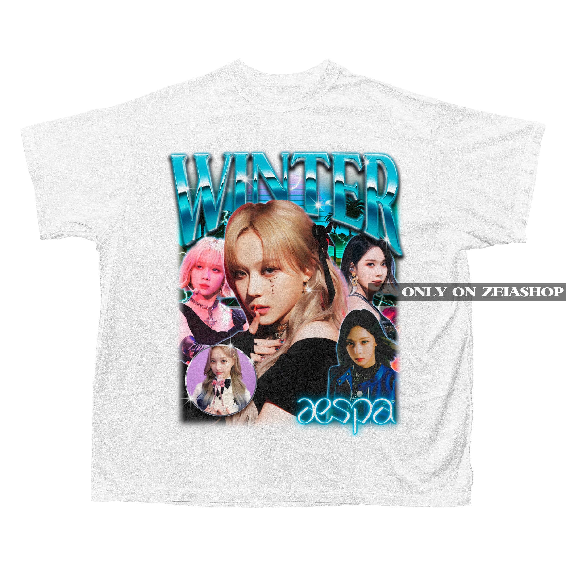 Aespa Winter Retro 90s Bootleg Tee Aespa Shirt Kpop - Etsy UK