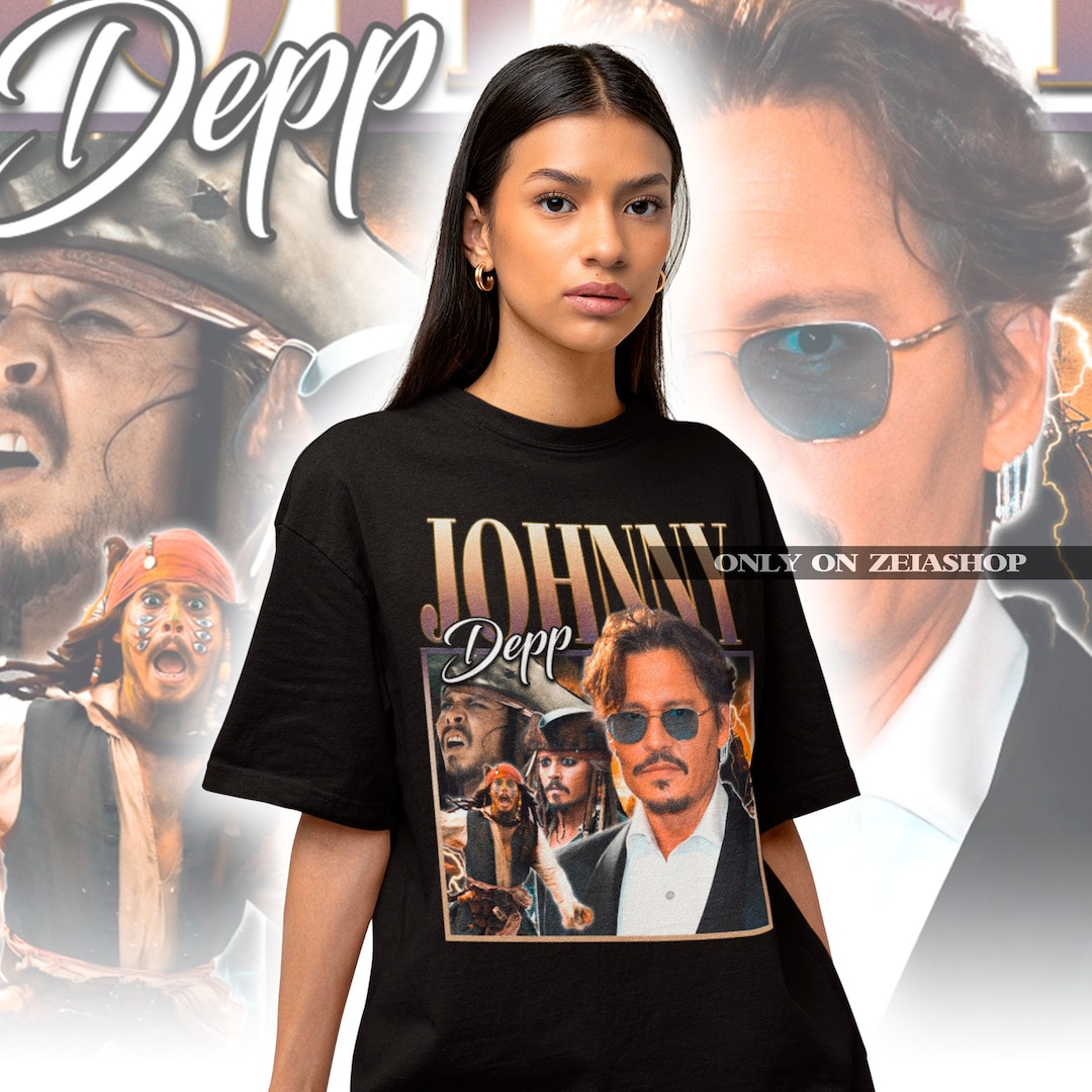Johnny Depp Retro 90s Tee - Pirate Johnny Depp - Justice Johnny Depp ...