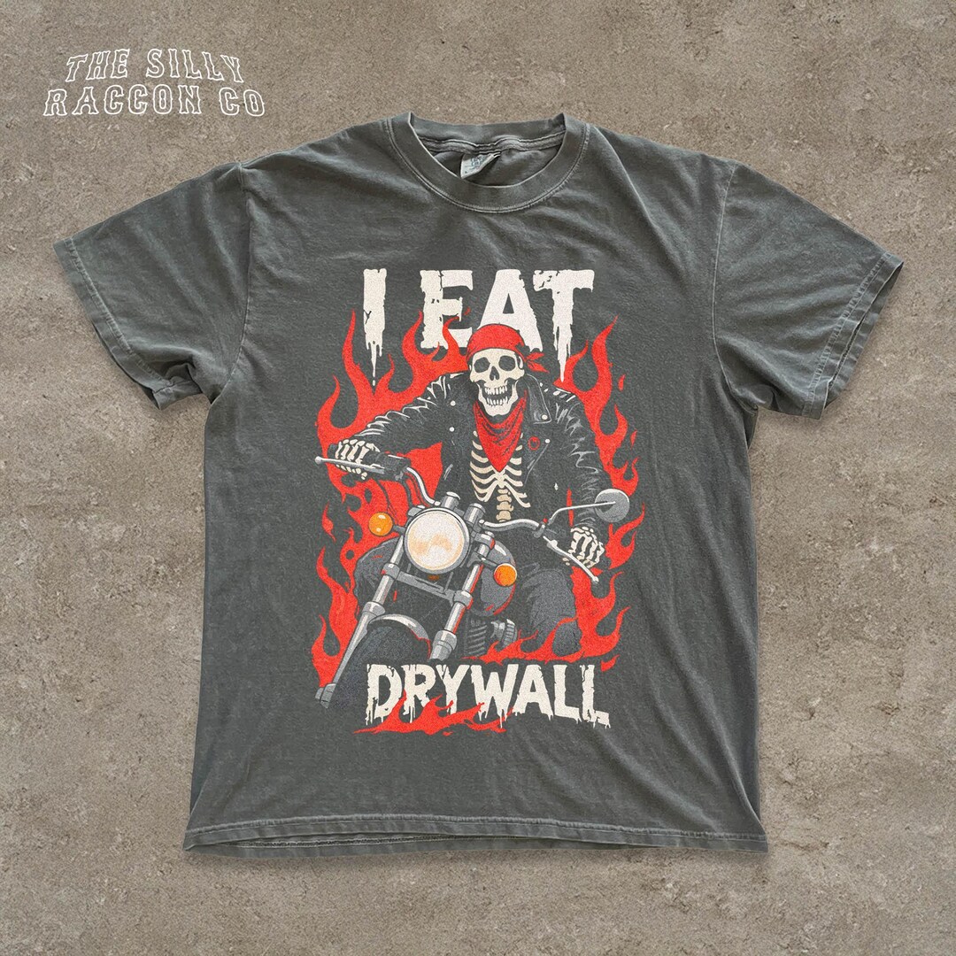 I Eat Drywall Shirt, Funny Meme T-shirt for Men Women, Cursed Skeleton ...