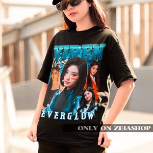 Everglow Yiren Retro 90s Bootleg T-shirt Kpop Shirt Kpop Merch Kpop ...