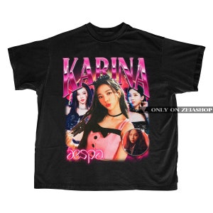 Aespa Karina Retro 90s Bootleg Tee - Aespa Shirt - Kpop Shirt - Kpop ...
