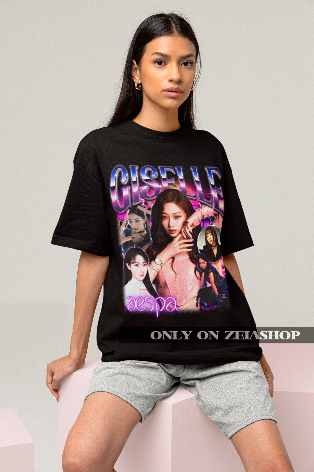 Aespa Giselle Retro 90s Bootleg Tee Aespa Shirt Kpop T-shirt Kpop Merch Kpop Gift for Her or Him ...