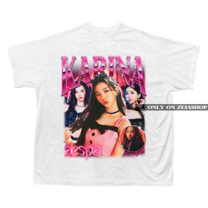 Aespa Karina Retro 90s Bootleg Tee - Aespa Shirt - Kpop Shirt - Kpop ...