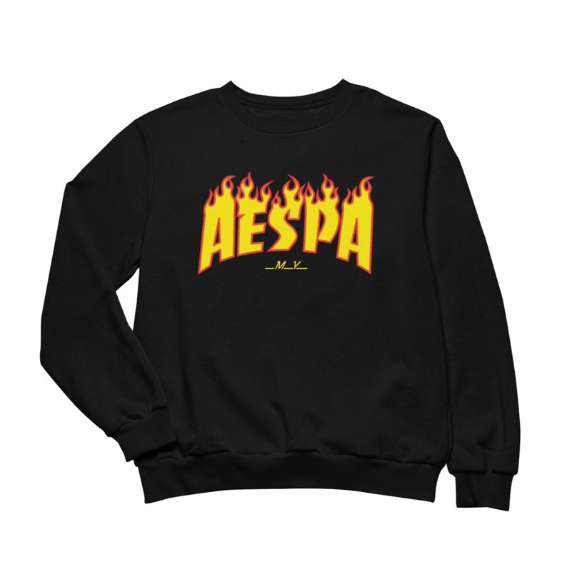 Aespa Fire Hoodie Aespa Merch Kpop Sweatshirt Kpop - Etsy Hong Kong