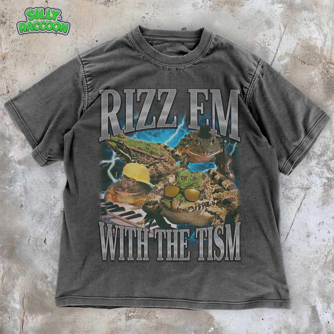Funny Frog Meme Shirt | Rizz Em With the Tism | Funny Autism T-shirt ...