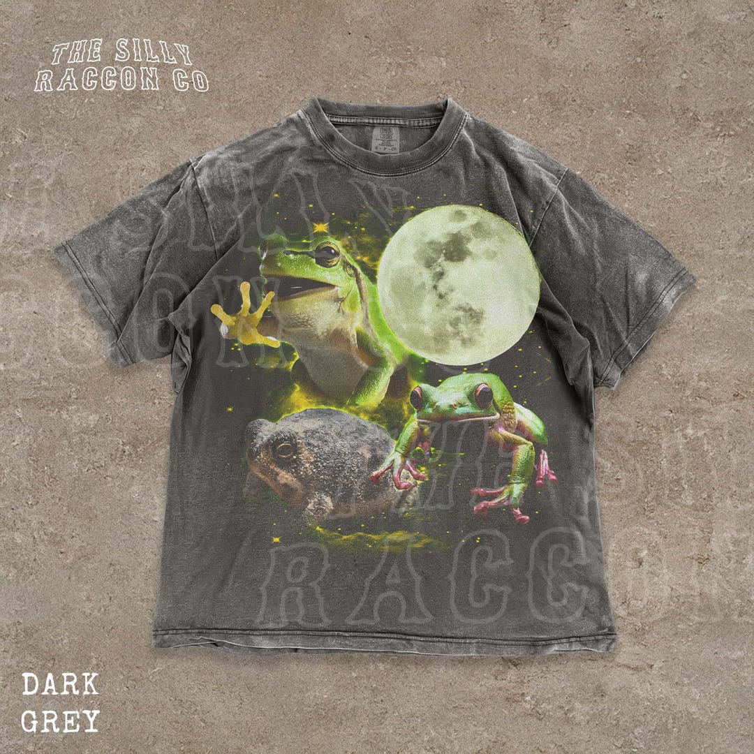 Frog Shirt Vintage Moon Phase T-shirt Naturecore Tee Cottagecore Frog ...
